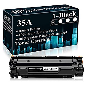 1 Black 35A | CB435A Toner Cartridge Replacement for HP Laserjet P1002 P1003 P1004 P1005 P1006 P1007 P1008 P1009 Printer,Sold by TopInk