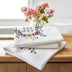 ZWZXR Christian Kitchen Towels Dish Towels Dishcloth,Bible Verse Scripture Galatians 8:10 Decorative Absorbent Drying Cloth Hand Towels Tea Towels for Bathroom Kitchen,Christian Girls Women Gift (014)