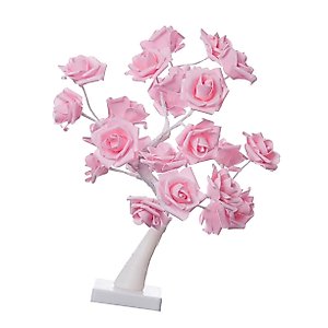 DOITOOL Rose Tree Lamp Led Night Light Decorative Home Lighting Warm White Table Lamp Battery Cozy Atmosphere
