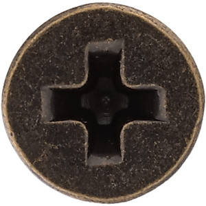 #5 x 5/8" Antique Brass Flat Head Phillips Wood Screws - Pack of 25 - Self Tapping Screws for Wood - FH558-SAB