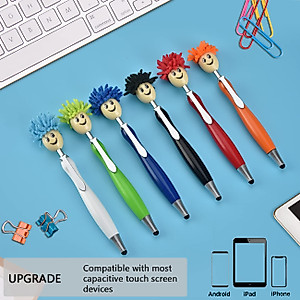 3-in-1 Stylus Pen Screen Cleaner Ballpoint Pen for School and Office Mop Head Pen with Pen Case (24)