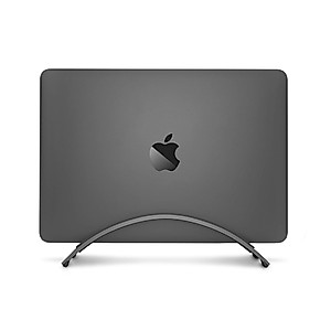 Twelve South BookArc for MacBook | Space-Saving Vertical Stand to Organize Work & Home Office for Apple MacBooks, Now Compatible with M1 MacBooks* (Space Grey)