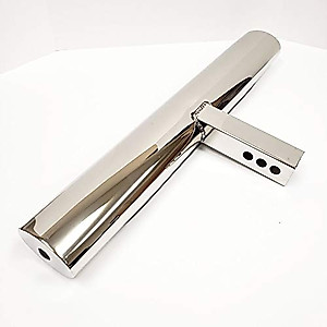 LEDIN 28" Lx3 Hx4 W Towing Hitch Step Bar 2" Receiver Chrome 4" Oval Straight Universal Truck Trailer Rear Bumper Guard