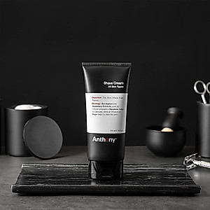 Anthony Shaving Cream Mens Sensitive Skin 6 Fl Oz and Anthony Mens Soap Bar Exfoliating Soap 5 Oz
