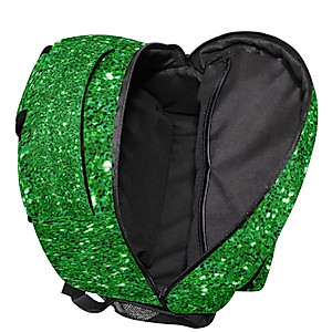 Pfrewn Green Glitter Backpacks for Girls Teens Women School Bookbags Backpack for Kids Students