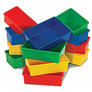 KidKraft Wooden Sort It & Store It Bin Unit with 12 Plastic Bins - Brights & Espresso, Gift for Ages 3+