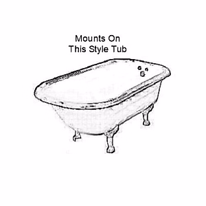 iDofas Chrome Clawfoot Tub Diverter Faucet with 3 Porcelain Lever Handles