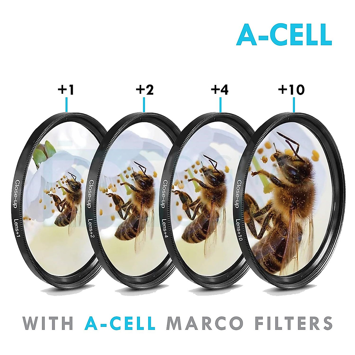 A-Cell Accessory Bundle for Rebel T3, T5, T5i, T6, T6i, T7i, EOS 80D, EOS 77D Cameras with EF-S 18-55mm is II STM Lens - Includes: 7pc 58mm Filter Set + Wide Angle + Telephoto Lens