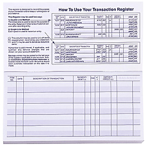 24PCS Larger Lines Check registers for Personal Checkbook