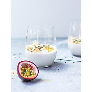 BONDII Unbreakable Stemless Wine Glasses (Set of 4) - 20 oz Shatterproof Tritan Plastic Wine Cups - 100% Top Rack Dishwasher Safe - For Indoor or Outdoor Use