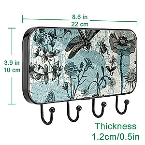Dragonfly Insect Adhesive Hooks Towel Hooks, Wall Hooks Stick on Bathroom/Kitchen/Bedroom