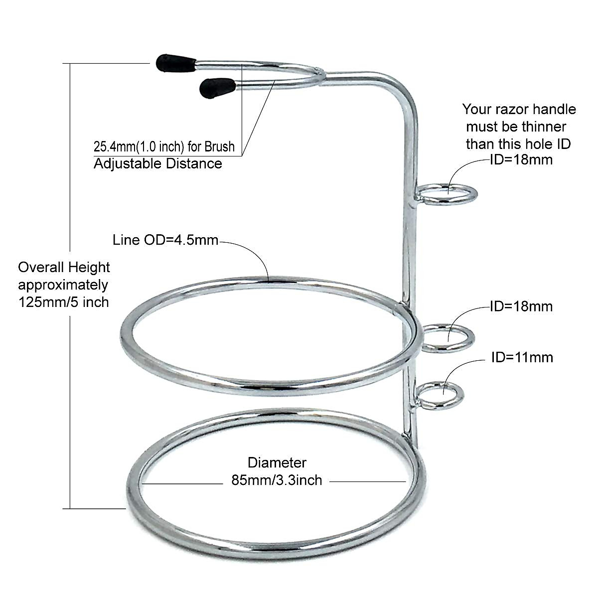 Professional Shaving Sets for Men,Universal Shaving Stand and Stainless Steel Shave Soap Bowl - Unbreakable and Rust Resistant for Smooth Wet Shaving