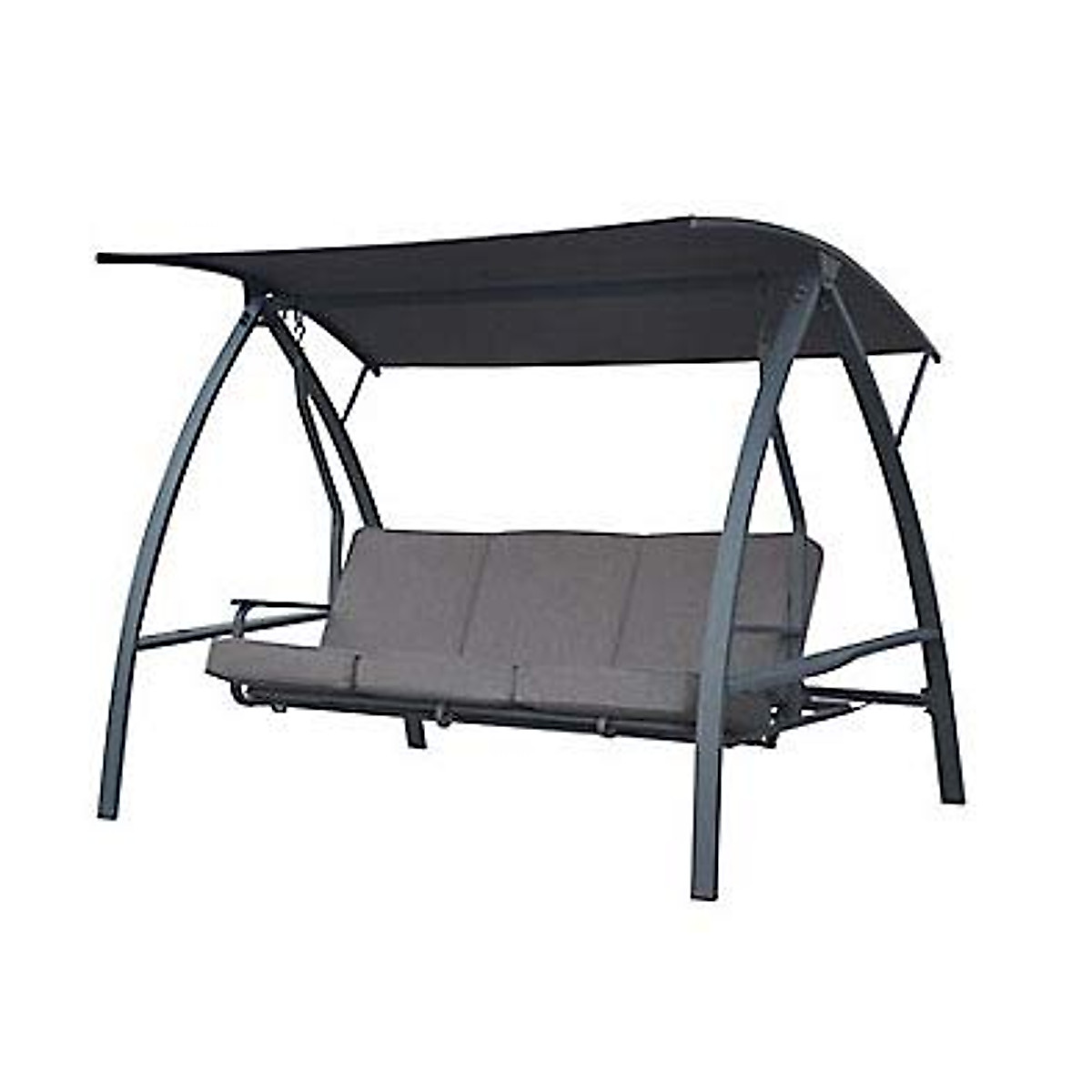 Garden Winds Replacement Canopy Top Cover for The Marquette Hammock Swing - Riplock 350 - Slate Gray