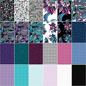 Ann Lauer Xanadu Strip-Pies 40 2.5-inch Strips Jelly Roll Benartex