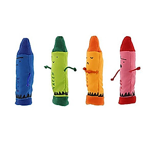 MerryMakers The Day the Crayons Quit Finger Puppet Playset, Set of 4, 5-Inch Each