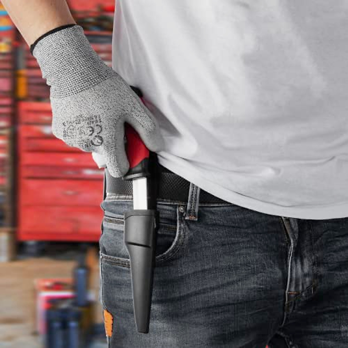 INTERTOOL Fixed Blade Knife, 4-inch, Stainless Steel Blade, Outdoor Bushcraft Knife with Sheath, Ideal for Hunting, Camping and Survival HT08-0536