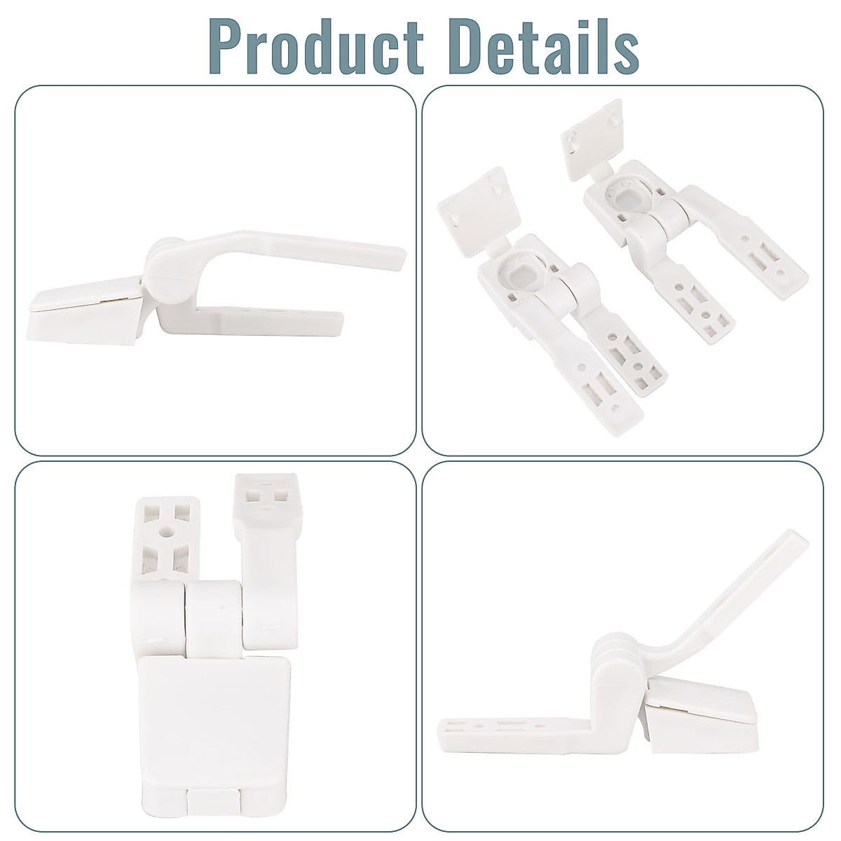 2 Pack Toilet Seat Hinge Replacement Toilet Plastic Bolts Kit with Screws and Nuts Plastic Toilet Seat Hardware is Suitable for Most Toilet Replacements and Repairs