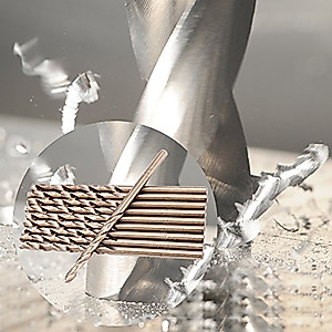 M35 Cobalt Drill Bits for Hardened Steel HSS-CO Drills Set 1.0-5.0MM(1/1.5/2/2.5/3.0/3.2/3.5/4/4.5mm) Twist Drill for Drilling on Stainless Steel Cast Iron Sheet Metal Steel Plate Angle Iron(3.2mm)