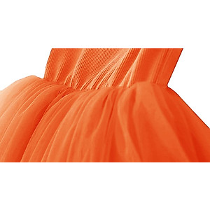 GSVIBK Baby Girls Tutu Dress Toddler Tulle Tutu Dress Infant Tulle Dresses Princess Party Dress 580 Orange 120