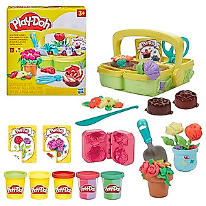 Play-Doh Blooming Flower Garden Toy Playset, Nature Pretend Play, Kids Arts & Crafts Ages 3+