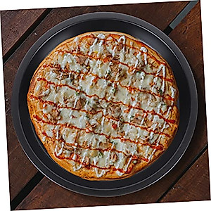 Hemoton 15 Pcs Pizza Plate Cake Tray Pizza Screen Mini Accessories Round Bread Pan Bread Baking Molds Pizza Crisper Tray Oven Pan for Kitchen Carbon Steel Pizza Pan Reusable Baking Tray