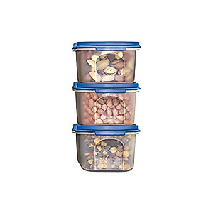 MILTON Food Storage Containers Set -STACKO- 10 PC. Set - Airtight Dry Food Storage Container with LIDS - Durable Clear Frosted Plastic BPA Free - Space Saver Modular Design - 2 Cup - 3 Pack