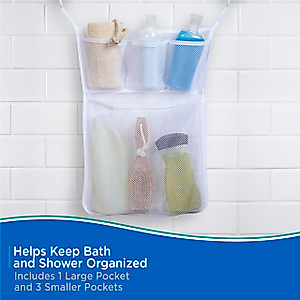 Kenney Hanging Mesh Suction Shower Organization Caddy, White