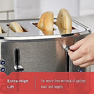 BLACK+DECKER 4-Slice Extra-Wide Slot Toaster, Stainless Steel, TR4300SSD