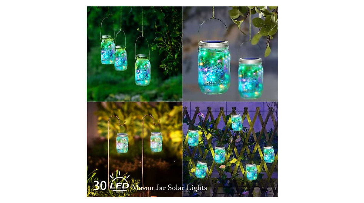 Brighten Your Outdoors with 30 LED Mason Jar Lights