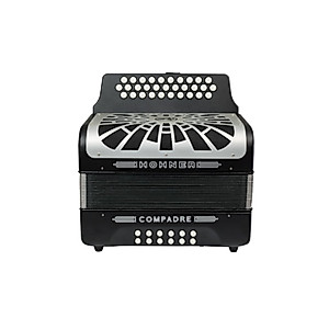 Hohner Compadre FBbEb Musica Tipica Series Accordion (Black) - 12 Basses, 62 Notes, Standard Straps with Gig Bag