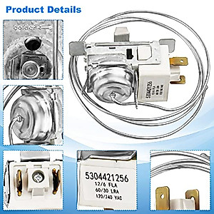 prime&swift 241537103 5304421256 Refrigerator Temperature Control Thermostat Replace AP2151609,PS472524,241537101,5304445058,5304458021