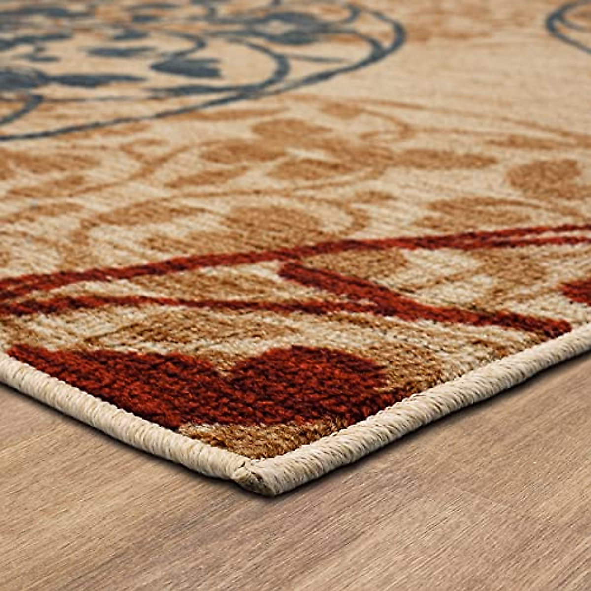 Mohawk Home Soho Medallones Garden Ornamental Runner Area Rug, 1'8"x5', Beige