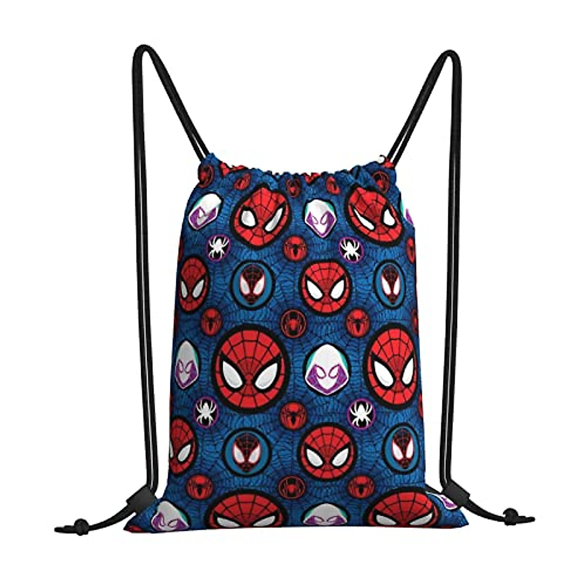 OUOUO Cool Superheros Drawstring Backpack Gym Bag Waterproof Training Gymsack Sport Strap Pack for Girls Boys Teens, Blue