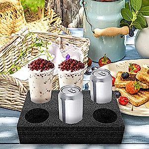 SOLUSTRE Milk Tea Cup Holder Nail Drill Sanding Bands Coffee Mugs Drink Holder Trays Foam Drink Carrier Milk Tea Packing Tray Outdoor Cup Holder Sofa Concentrate Epe Bottle Rack re-usable