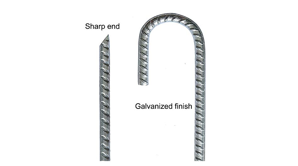 Heavy Duty Galvanized Steel Rebar Stakes for Tent & Fence Security