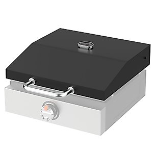 Griddle Lid for Blackstone 17 inch Griddle Hood 1832 Adventure Ready Tabletop Griddle w/handle, Accessories for Blackstone 1971 17" Griddle Hinged Lid, Updated Blackstone 17 inch Hard Cover