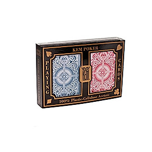 Kem Playing Cards Arrow Red and Blue, Bridge Size- Standard Index Playing Cards (Pack of 2) - 1007086