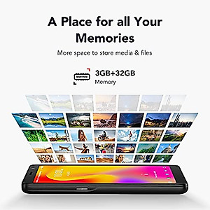 TCL A30 Unlocked Smartphone with 5.5" HD+ Display, 8MP Rear Camera, 32GB+3GB RAM, 3000mAh Battery, Android 11, Prime Black