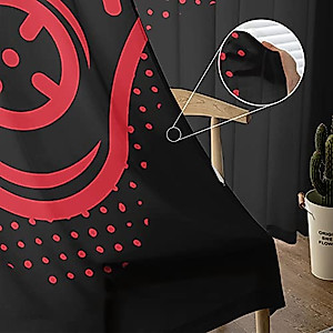 Video Game Window Semi Sheer Curtains for Bedroom Living Room, Red Gamepad Games Controller Gamer Black Rod Pocket Chiffon Voile Sheer Drapes Curtain