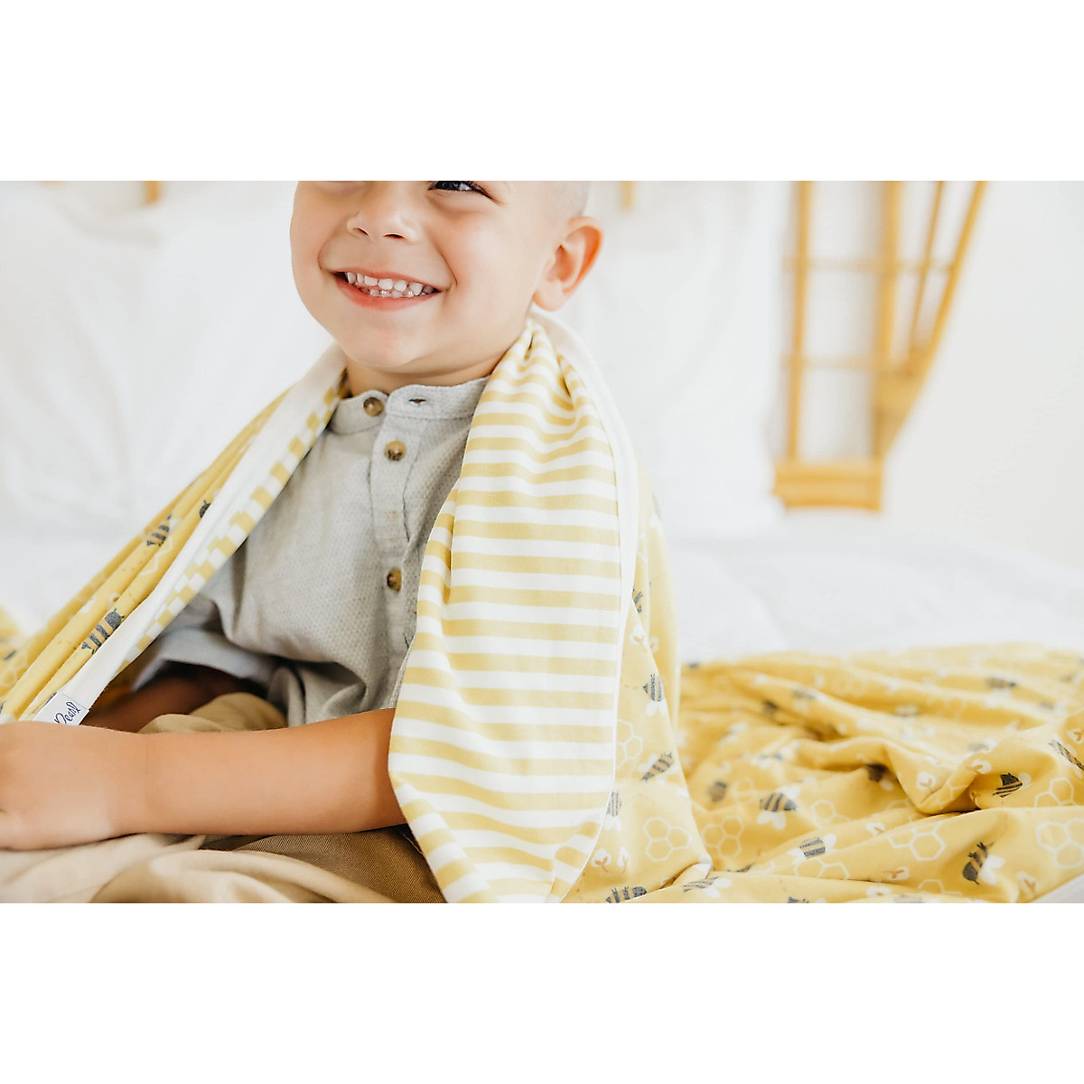 Copper Pearl Three-Layer Baby Blanket: Soft Quilts for Boys & Girls | Breathable, Cozy Blanket for Newborns & Toddlers | 46x46 Premium Polyester/Rayon | Honeycomb