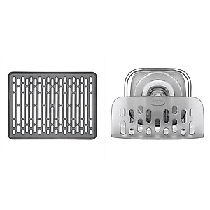 OXO Good Grips Large Sink Mat and Stronghold Suction Sponge Holder