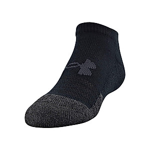 Under Armour Unisex-Child Performance Tech No Show Socks, Multipairs , Black (6-Pairs) , Small