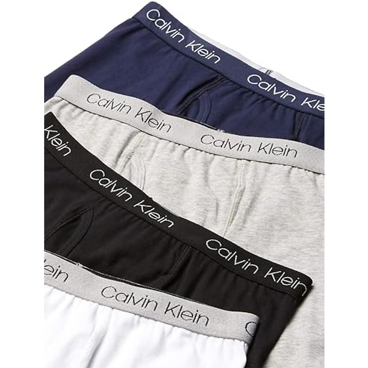 Calvin Klein Boys' Underwear 4 Pack Boxer Brief Value, Black Iris Pack, X-Large
