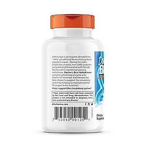 Doctor's Best Nattokinase - 2, 000 FU of Enzyme, Supports Heart Health & Circulatory & Normal Blood Flow, Non-GMO, Gluten Free, Vegan, 90 VC (DRB-00125)