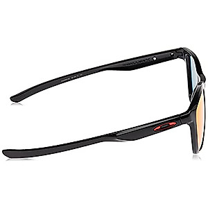 Oakley Men's OO9340 Trillbe X Rectangular Sunglasses, Polished Black/Ruby Iridium, 52 mm