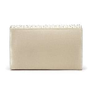 U-Story Women's Rhinestone Satin Frosted Evening Wedding Clutch Bag Handbag Purse (Red)