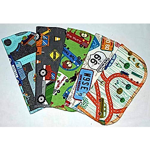 2 Ply Printed Flannel 8x8 Inches Set of 5 Zoom Zoom