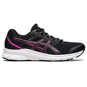 ASICS Women's Jolt 3 Running Shoes, 9.5, Black/HOT Pink