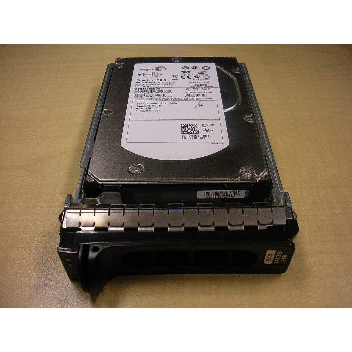 DELL TN937 146gb 15K SAS 3.5 Drive with Poweredge 1950 2950 Tray (Renewed)