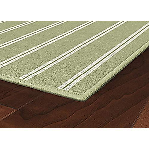 Brumlow Mills Vertical Stripes Traditional Print Pattern Indoor Area Rug, Perfect for Living Room Decor, Dining, Kitchen Rugs, Bedroom or Entryway Rug, 2'6" x 3'10", Green
